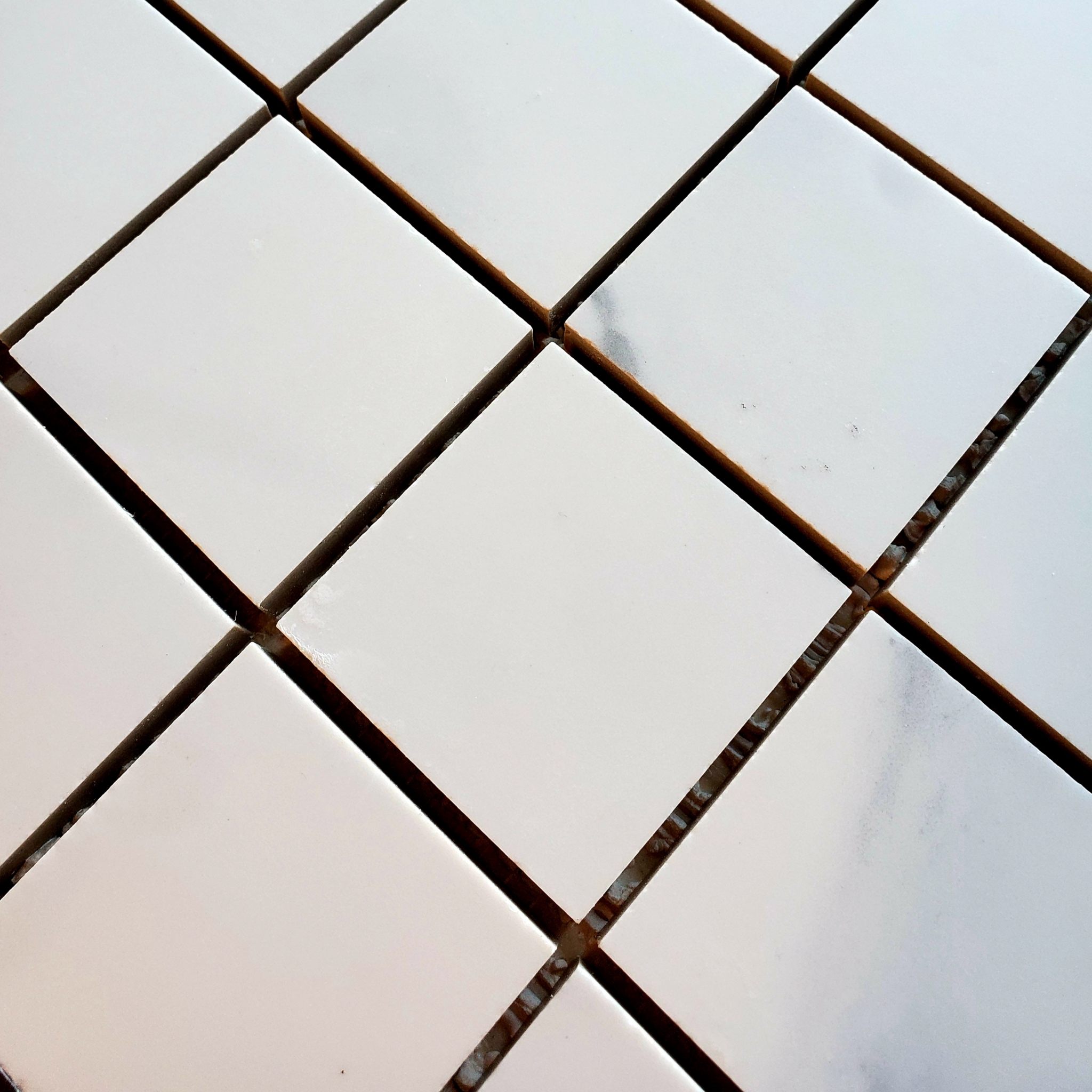 LAU Herringbone Mosaic Tile Cushion Edge White - Tile for Less Utah