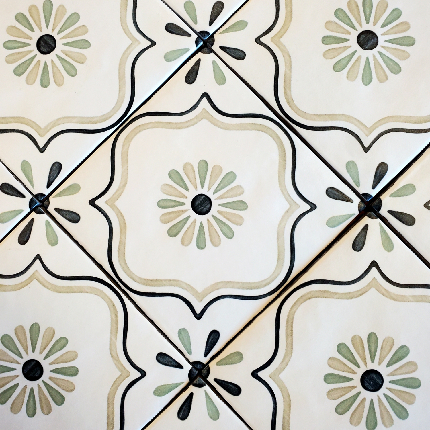 PRD 5" Tanger Sand Flower Porcelain Pattern Tile - Tile for Less Utah