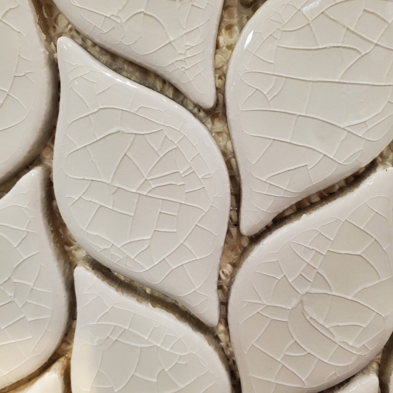 STV Vanilla Leaf Crackle Mosaic Tile - Tile for Less Utah