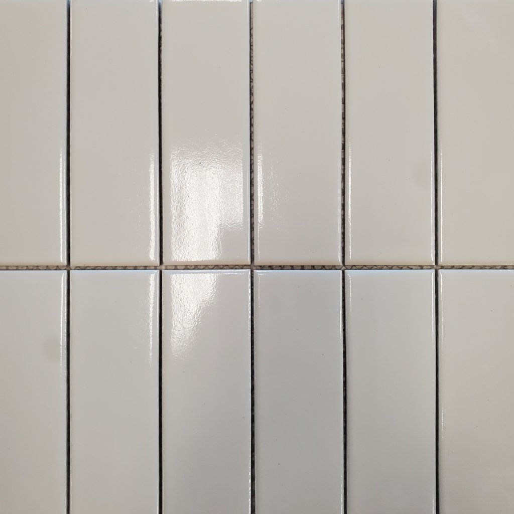 SUR 2x6 Nouveau Stacked Crema Gloss Mosaic - Tile for Less Utah